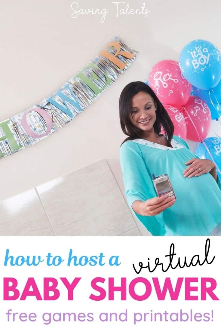 How to Host a Virtual Baby Shower (with free printable games)