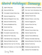 Strange, Quirky & Weird Holidays Calendar You Never Knew Existed ...