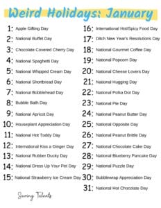 Strange, Quirky & Weird Holidays Calendar You Never Knew Existed ...