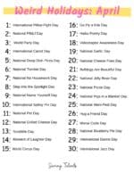 Strange, Quirky & Weird Holidays Calendar You Never Knew Existed ...