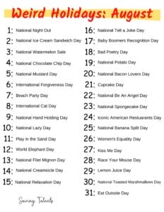 Strange, Quirky & Weird Holidays Calendar You Never Knew Existed ...